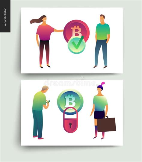 Blockchain Concept Vector Illustration Stock Vector Illustration Of Anonymous Cryptocurrency