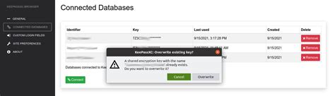Forgotten Connected Database · Issue 1405 · Keepassxrebootkeepassxc
