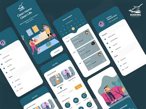 Soaking Clean App Ui Design On Behance