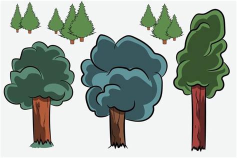 Forest Trees Vector Art Icons And Graphics For Free Download