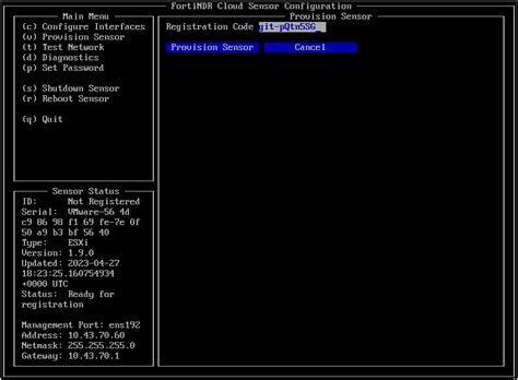 Sensor Provisioning Fortindr Cloud Sensors 2 0 0 Fortinet Document Library