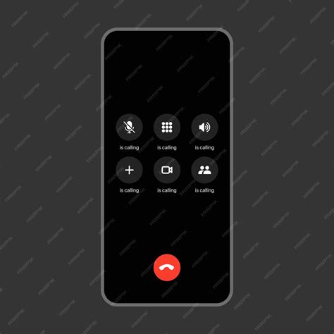 Premium Vector Incoming Call Screen Mockup For Mobile Ui Design