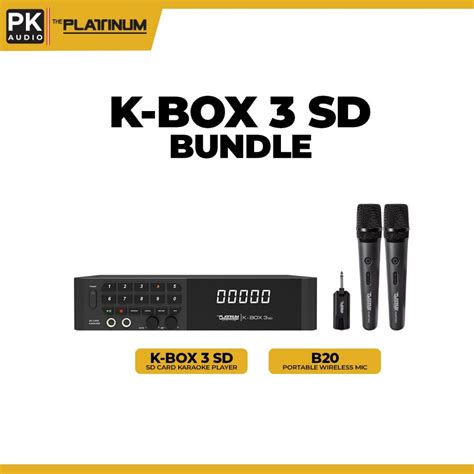 Platinum Karaoke Kbox3 Sd Player With B20 Wireless Microphone Shopee