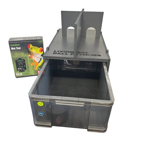 Black 12 Litre Ball Python Set Up Kit Living Art Ball Pythons