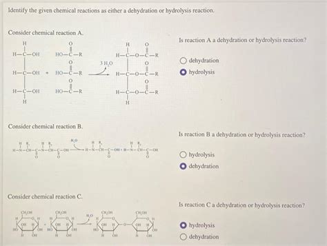 Solved Identify The Given Chemical Reactions As Either A