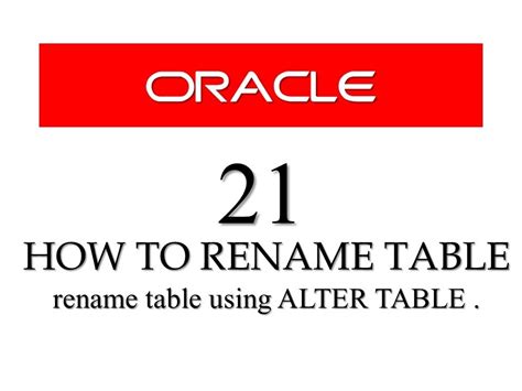 Sql Tutorial 21 How To Rename Table In Sql Using Alter Table Statement