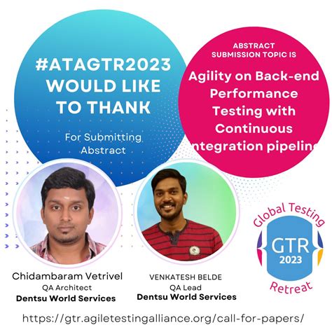 Agile Testing Alliance On Linkedin Abstract Submission Atagtr Your Tech Insights Await