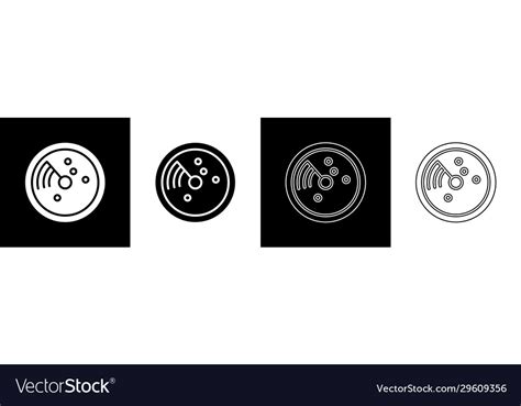 Set Radar With Targets On Monitor In Searching Vector Image