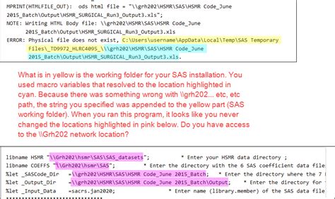 Error Physical File Does Not Exist Prefix With C Sas Support