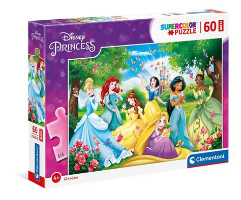 Clementoni 60 Piece Maxi Disney Princesss Supercolor Puzzle Toyworld Nz