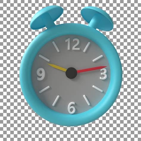 premium psd 3d rendering of ringing alarm clock