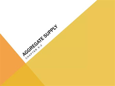 PPT Aggregate Supply PowerPoint Presentation Free Download ID
