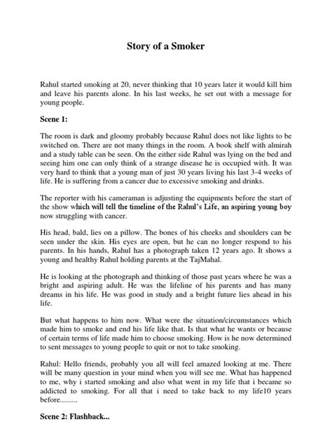 Script Story Of A Smoker Pdf