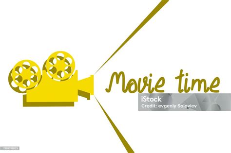 영화 프로젝터 및 텍스트 영역으로 필름 타임 컨셉 모형 동영상 포스터 소책자 또는 배너 템플릿 벡터 고풍스런에 대한 스톡 벡터 아트 및 기타 이미지 Istock