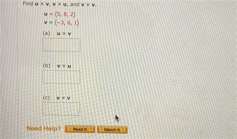 Solved Find Uv Vu And Vv U V A Uv Chegg Com