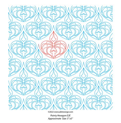 Pointy Hexagons Set Hexagonal Blocks E2e And P2ps Digital Quilting Designs — A Bit Orange