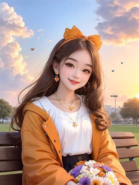 صور بنات كيوت كرتون خلفيات ساحرة ثلاثية الأبعاد للفيس بوك