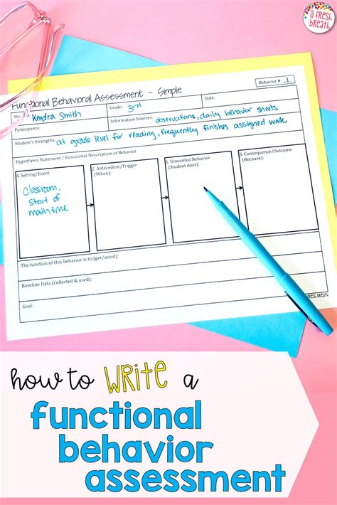 Functional Behavioral Assessment Understanding And Implementation