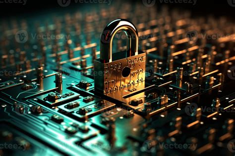 Digital And Physical Security Combined In Binary Code And Lock AI Generated 33111029 Stock Photo