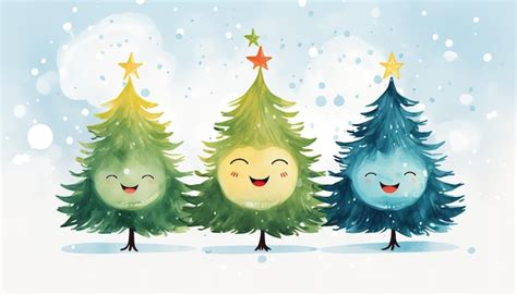 A Beautiful Tree With A Colorful Emoticon With A Different Expression