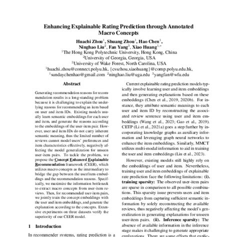 Enhancing Explainable Rating Prediction Through Annotated Macro Concepts Acl Anthology