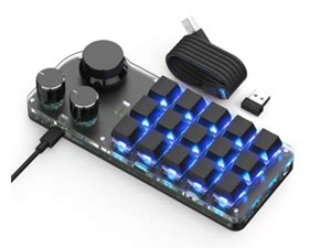 BRIMFORD Programmable Keypads USB C DIY Customized OSU Macro Keyboard Mini Keys With LED