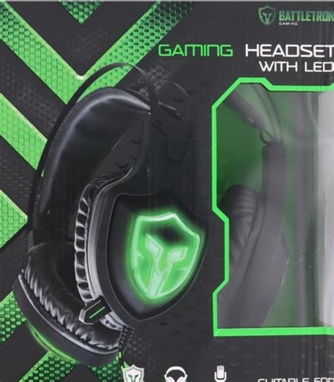 Battletron Gaming Headset Met LED Verlichting Zwart Groen