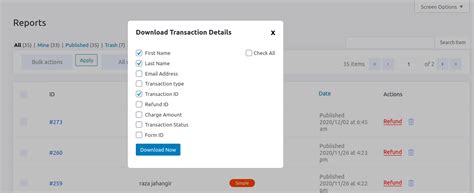 Transactions Reports Export Csv File Wp Easypay