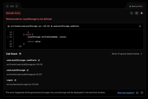 Fixing “localstorage Is Not Defined” Error In React Custom Hooks By