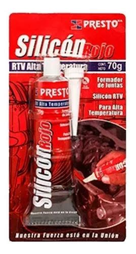 Silicon Rojo Alta Temperatura Automotriz 70°315°c 70gr Meses Sin Interés