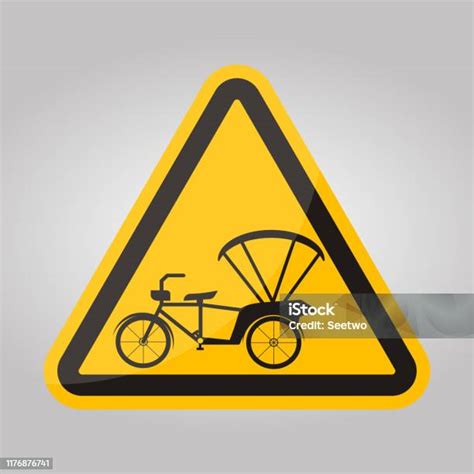 흰색 배경에 격리 세 발 자전거 기호 기호조심벡터 그림 Eps10 세발자전거에 대한 스톡 벡터 아트 및 기타 이미지 세발자전거 거리 경계 표지 Istock