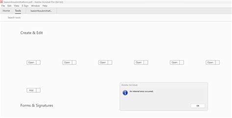 Solved Acrobat Pro And Windows 11 Internal Error After A Adobe