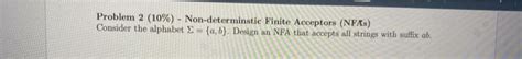 Solved Problem Non Determinstic Finite Acceptors Chegg