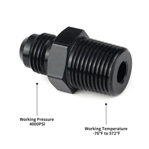 6an Male Flare To 38 Npt Pipe Fitting Adapter Aluminum