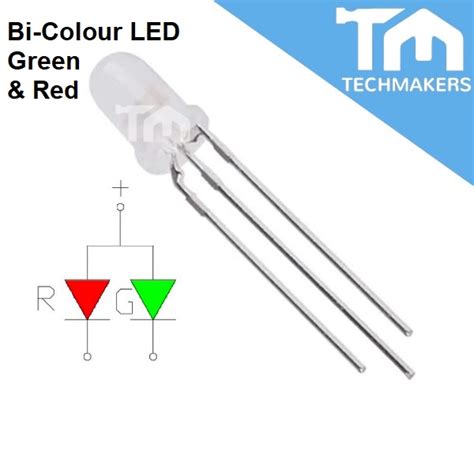 Led 5mm 4 Pin Rg Green And Red Bi Color Common Anode Multi Colour Two