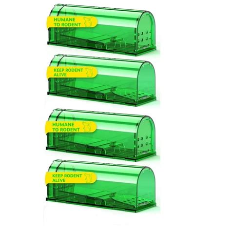 4 Packs Humane Mouse Traps No Kill Reusable Live Catch And Release