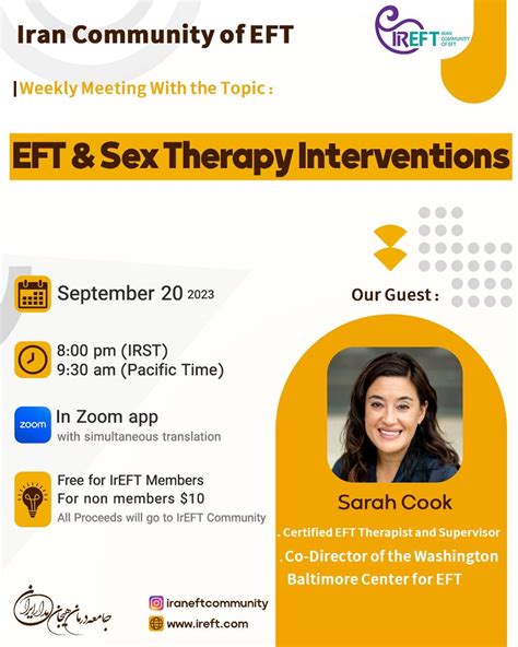 Eft And Sex Therapy Interventions September 20 2023 Sarah Cook Therapy