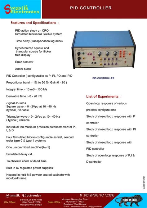 swastik electronics on off pid controller trainer at ₹ 16000 piece in kolkata