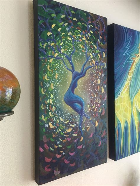 Dig Deep To Grow Tall Tree Person Oil Painting Etsy