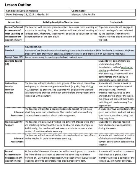 Edtpa Lesson Plan Template