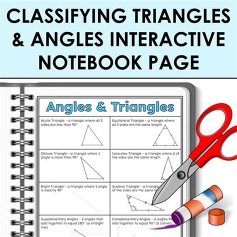 Classifying Triangles And Angles Interactive Notebook Page
