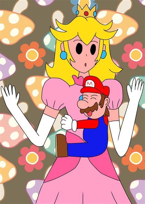 [at Dtiys] Mario Hugs Peach By Thestellarsage On Deviantart