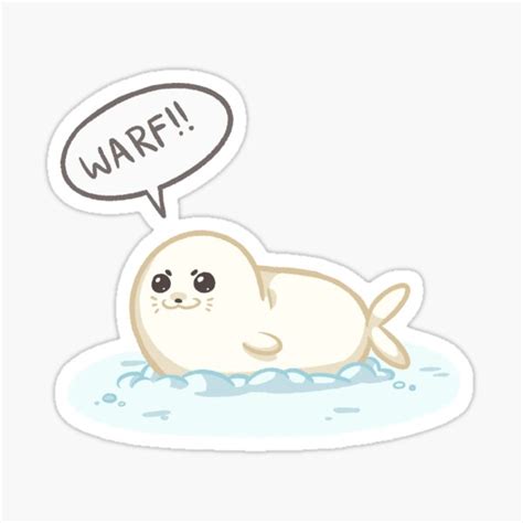 Harp Seal Sticker By Mushiru Art Redbubble
