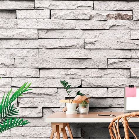 Self Adhesive Wall Mural Elegant Stone Cladding