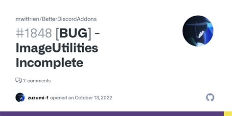 Bug Imageutilities Incomplete · Issue 1848 · Mwittrien