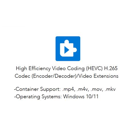 High Efficiency Video Coding Hevc H265 Codec Encoderdecodervideo Extensions Shopee Malaysia