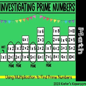 Investigating Prime Numbers By Kiefer S Klassroom TPT