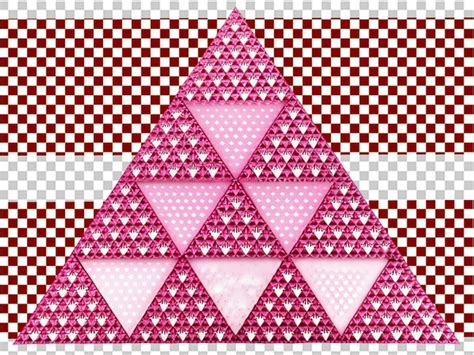 Premium Psd Pink Triangle Png Sierpinski Famous Fractals