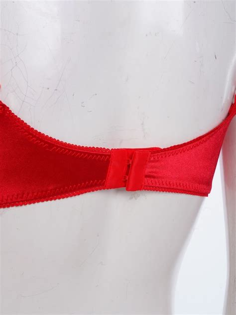 Womens Lace Trim Open Tip Bra Wire Free Unlined Push Up Bralette Top