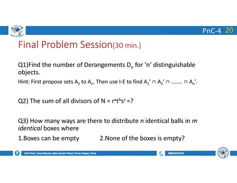 Permutations And Combinations Iit Jeeolympiad Lecture 4 Ppt
